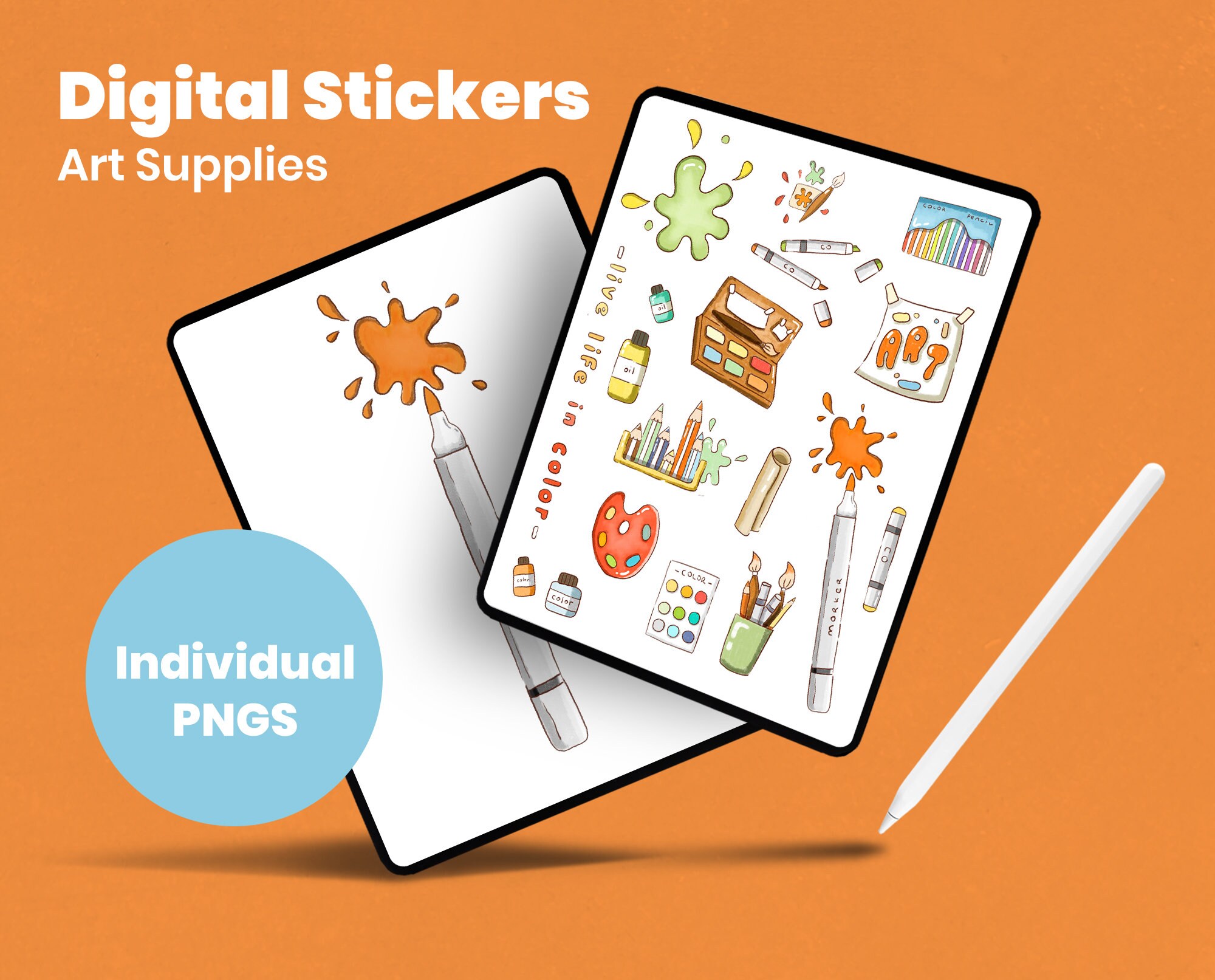 Printable Stickers Book for Planners – Cute Stickers – Art Sticker Pack ...