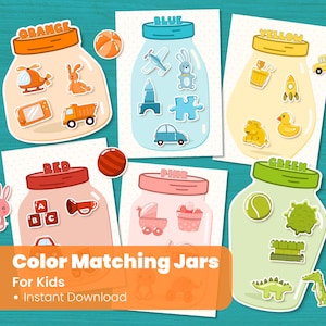 Color Matching Jar Activity for Kids - Toddler Printables - Toddler ...