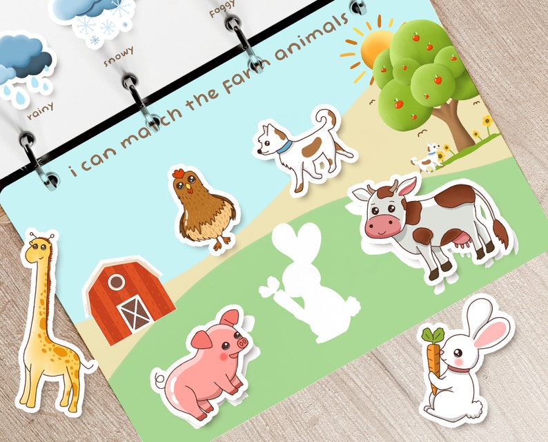 Toddler Busy Book Toddler Learning Binder Activity Book Quiet Book ...