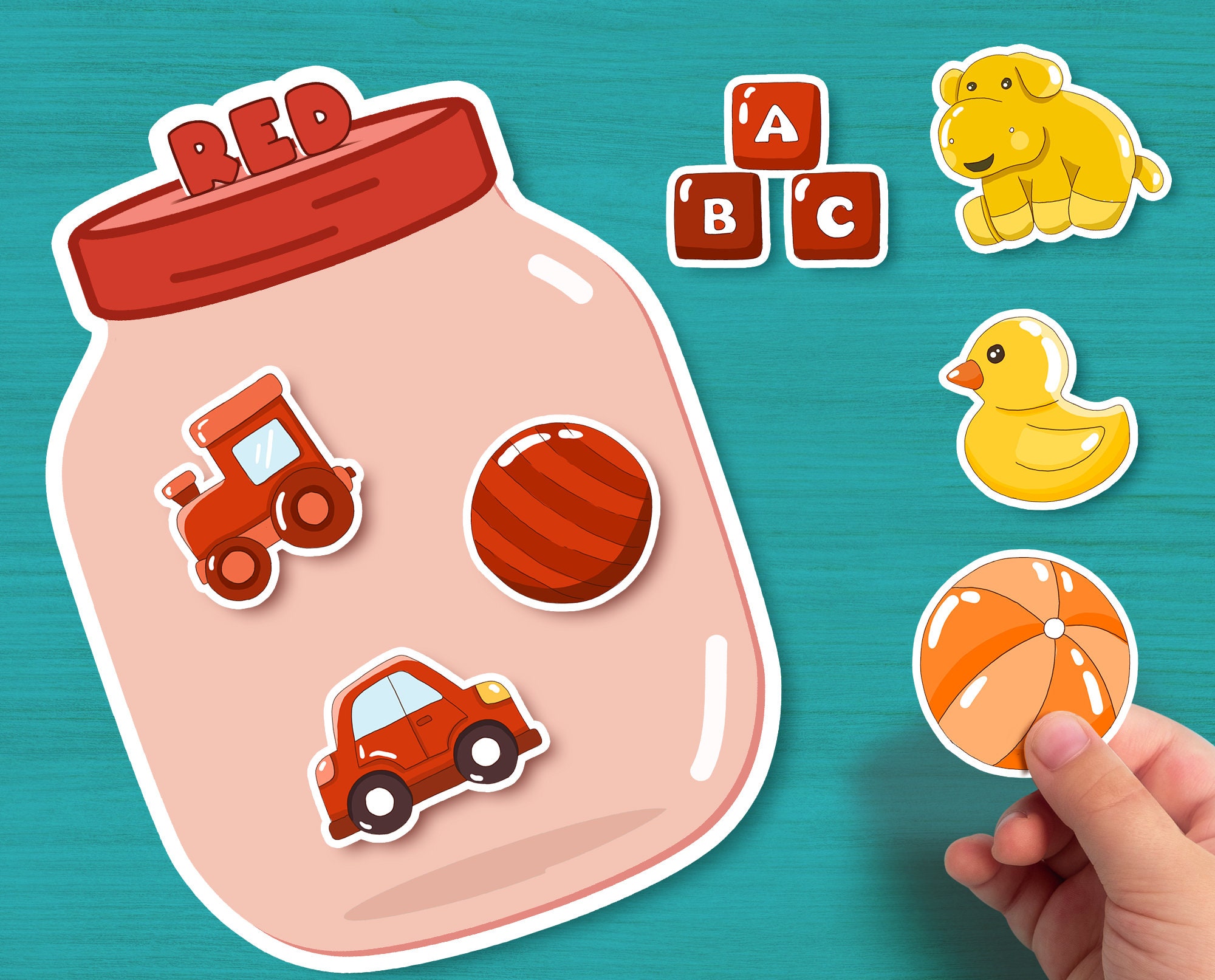 Color Matching Jar Activity for Kids Toddler Printables Toddler Busy ...