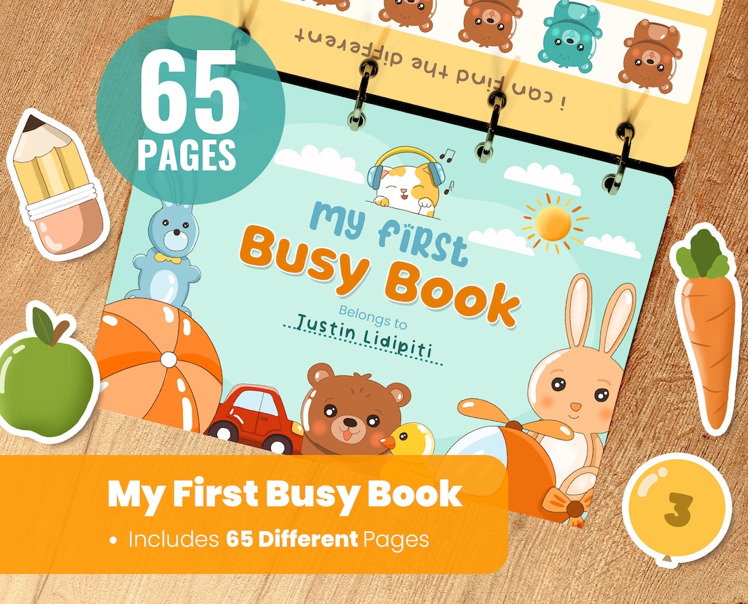 My First Busy Book - Toddler Learning Binder - Toddler Busy Book ...