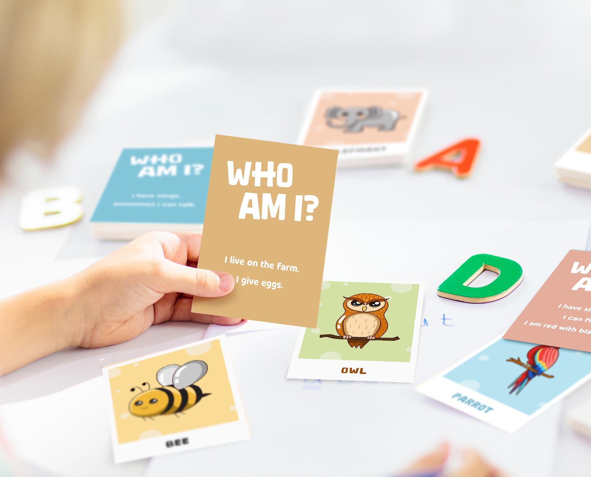 Printable Who Am I Animals Pretend Play Game - Preschool Kids Activity ...