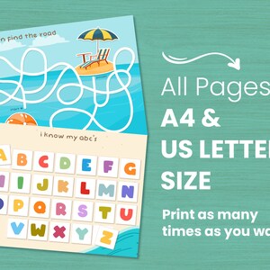 Summer Busy Book - Printable Preschool Activity Book - Toddler Learning ...