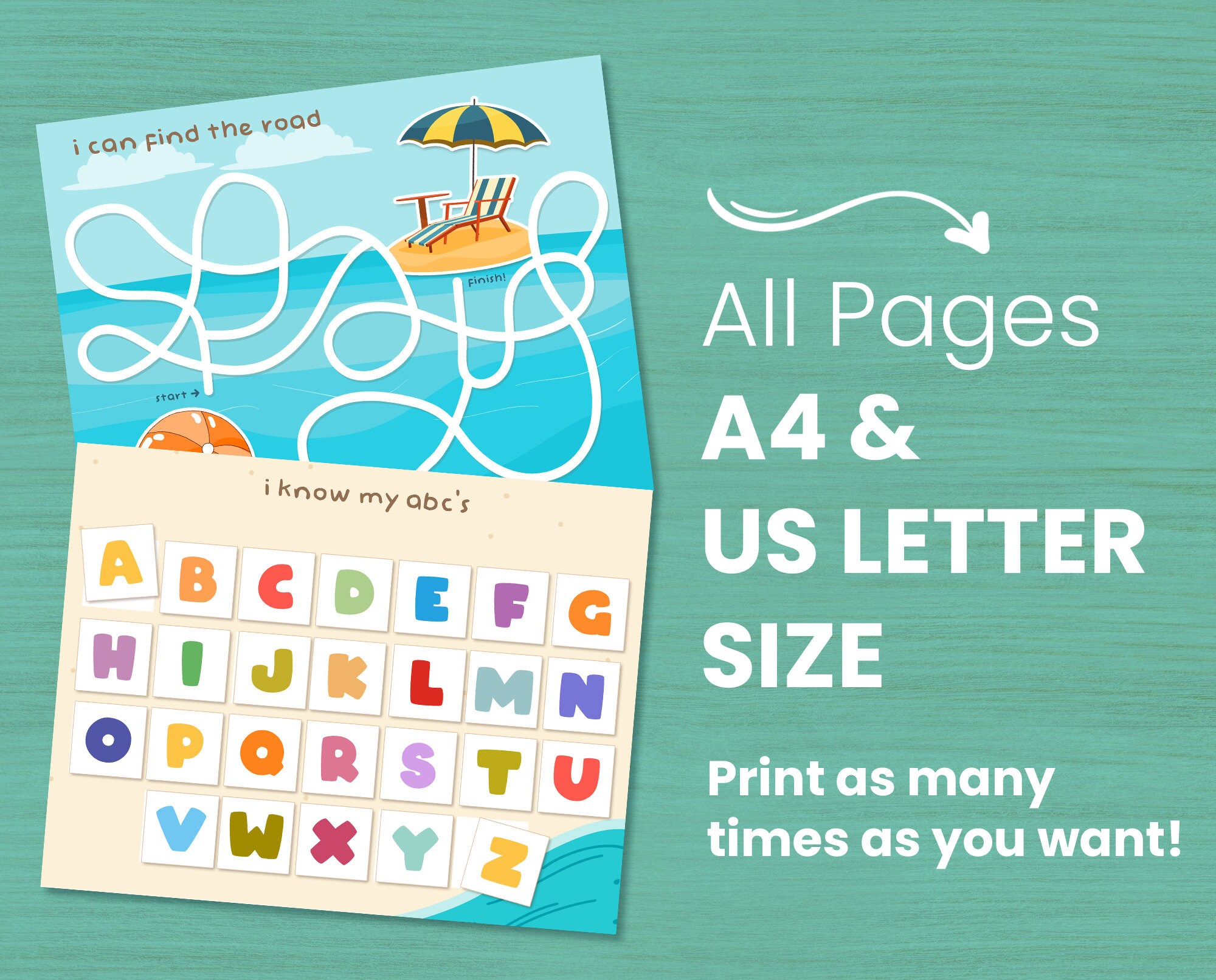 Summer Busy Book Printable Preschool Activity Book Toddler Learning ...