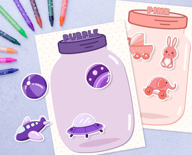 Color Matching Jar Activity for Kids Toddler Printables Toddler Busy ...