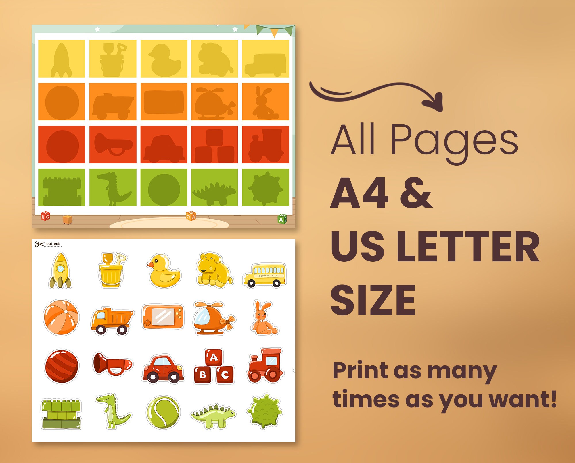 Color Sorting Activity Color Matching Worksheets Homeschool Color ...