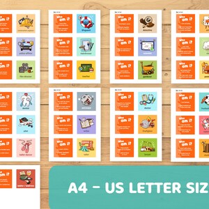 Learn and Play - Printable Jobs Flash Card Games - Preschool Kids ...