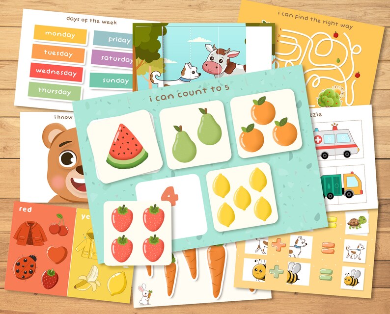 My First Busy Book - Toddler Busy Book - Preschool Workbook ...