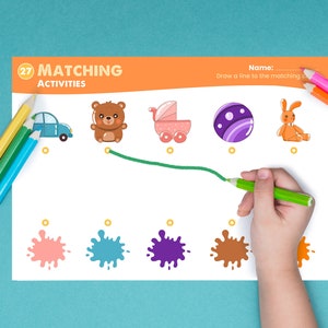 40 Pages Matching Activity Game Bundle - Sorting Matching Game ...