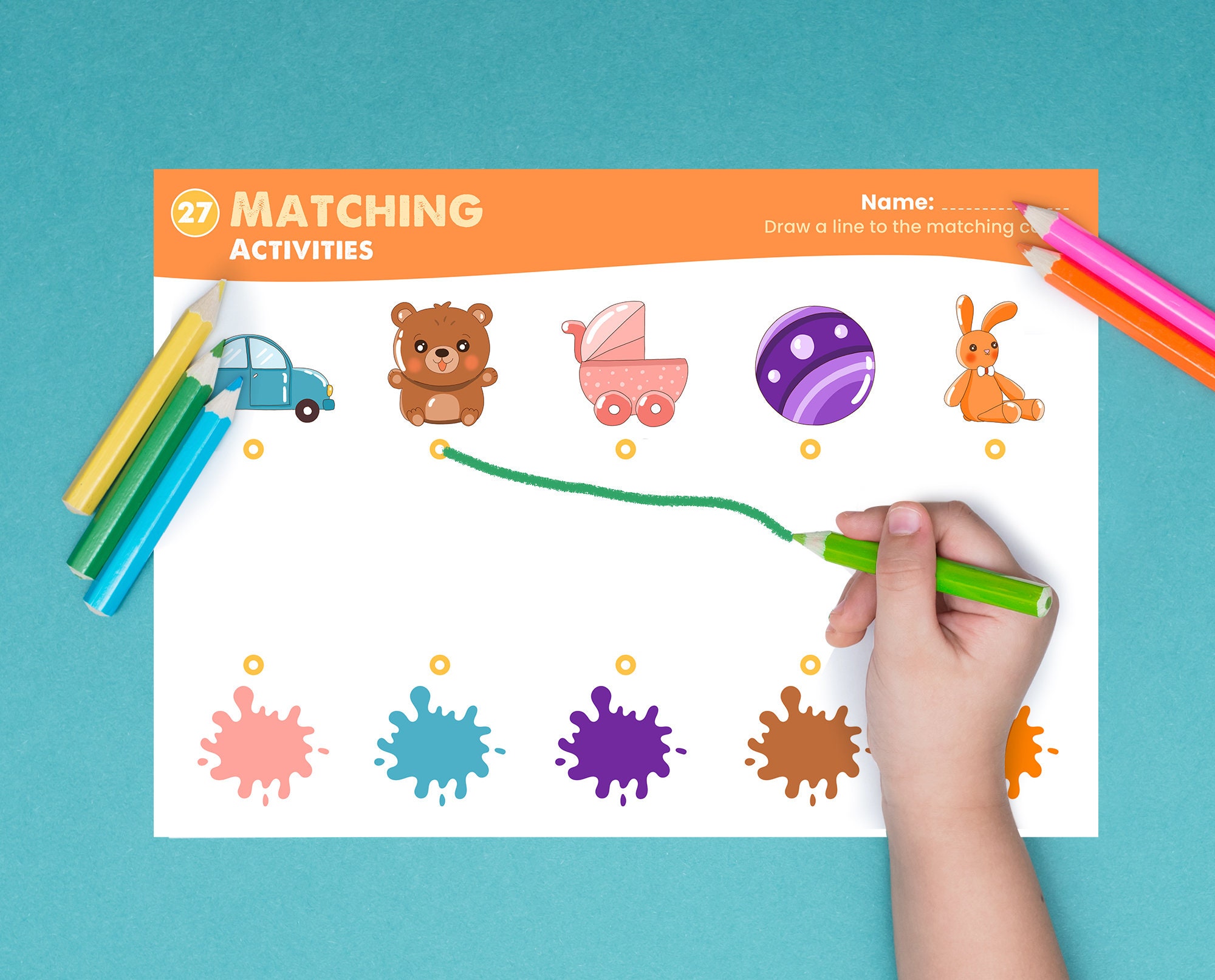 40 Pages Matching Activity Game Bundle - Sorting Matching Game ...