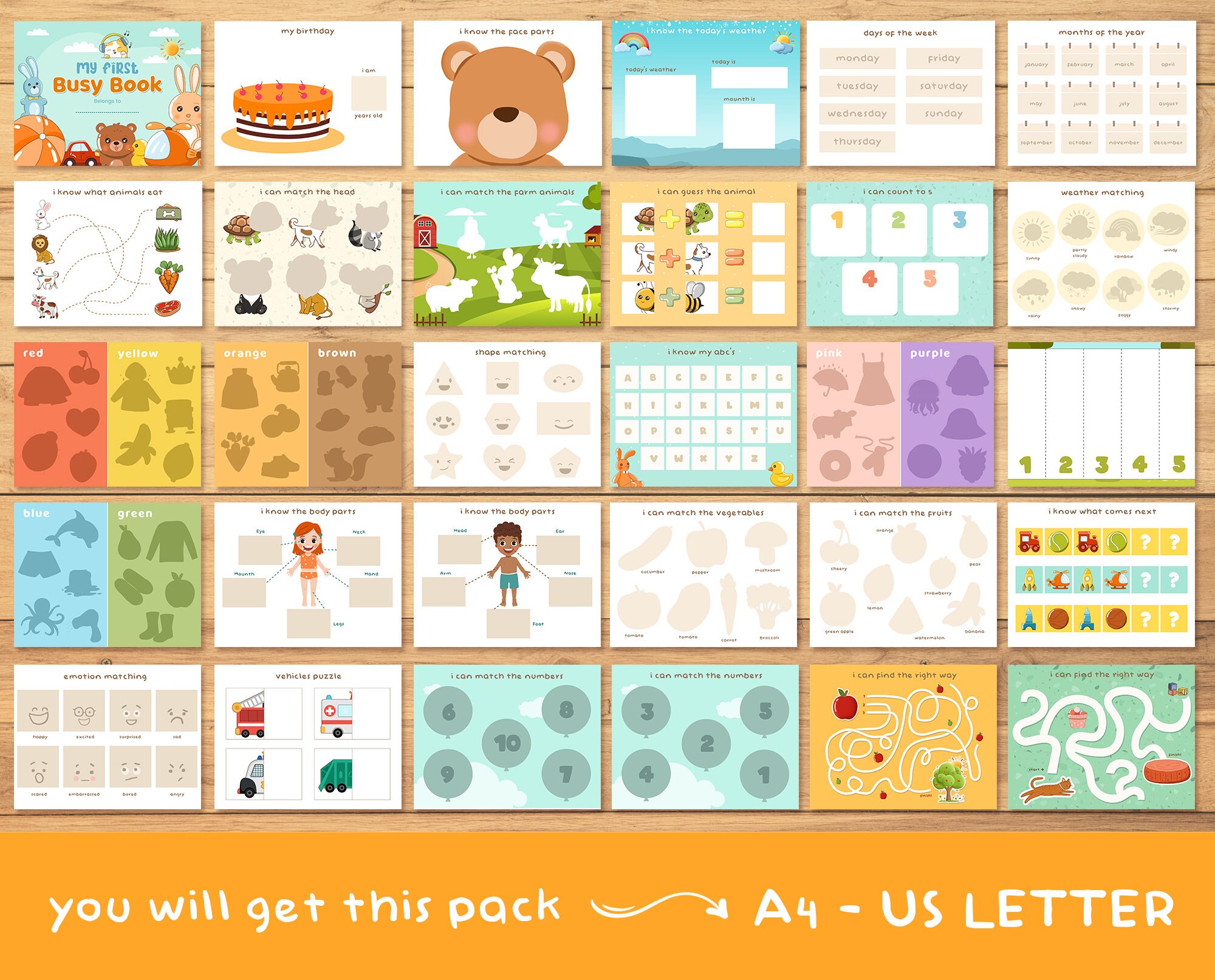 My First Busy Book - Toddler Busy Book - Preschool Workbook ...