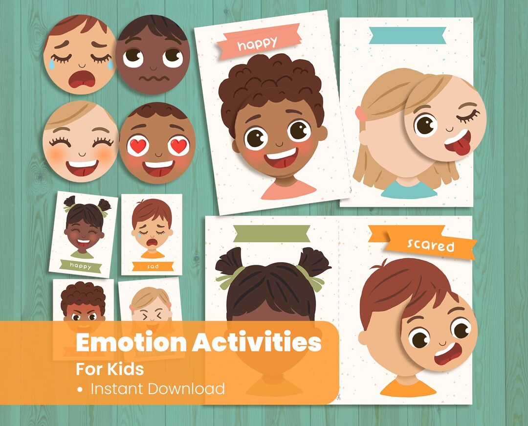 Emotions Activity for Kids - Feeling Matching Game - Preschool ...