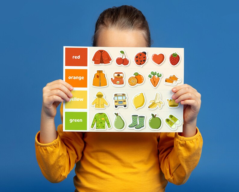 Color Sorting Activities Color Matching Games Toddler Busy Book ...