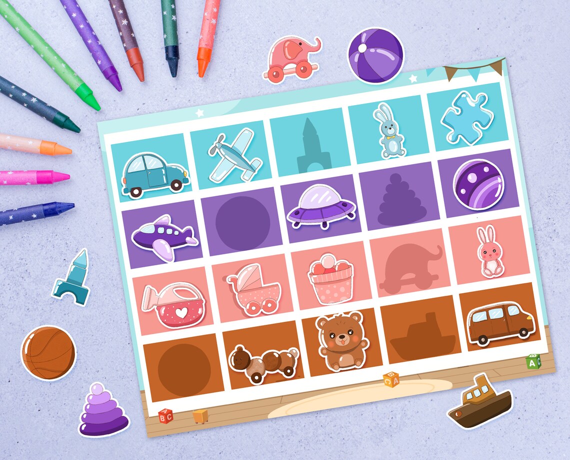 Color Sorting Activity Color Matching Worksheets Homeschool Color ...