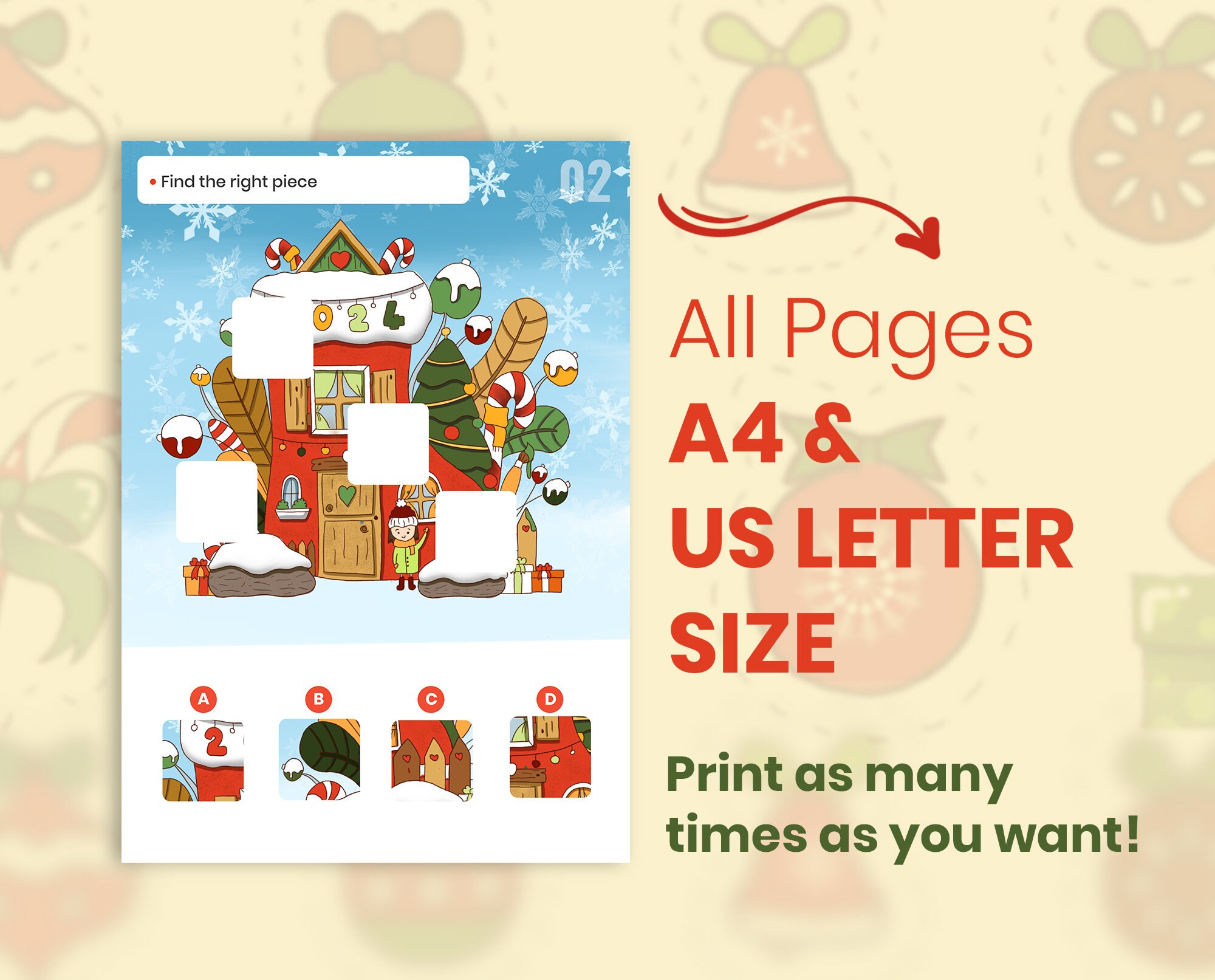 Printable Christmas Activity Pages for Kids – Christmas Games - Party ...