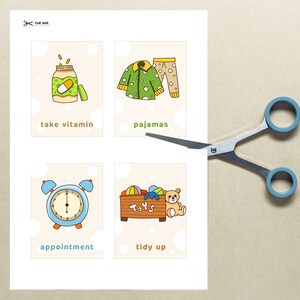 Daily Routine Flashcards - Toddler Routine Chart Visual Schedule for ...