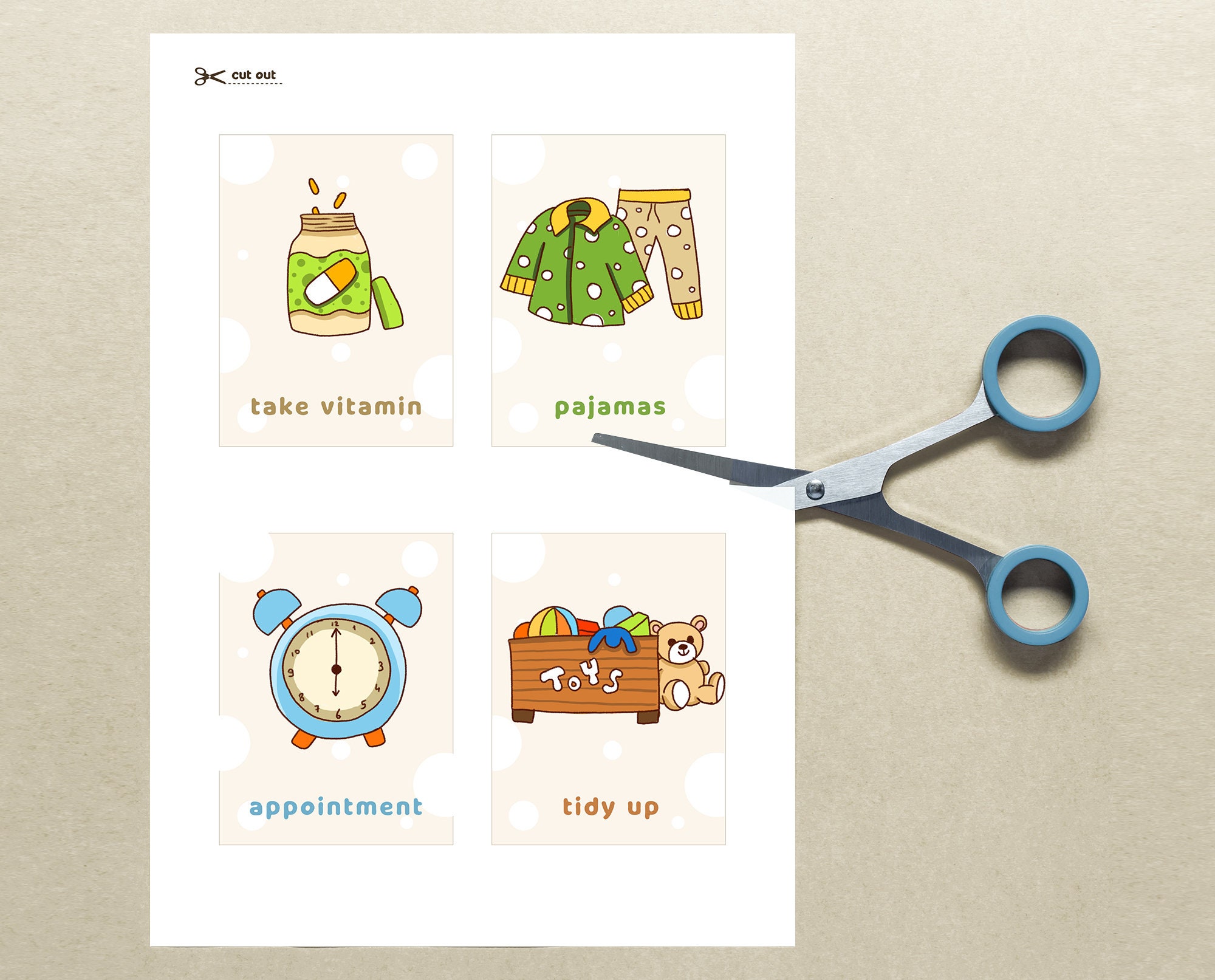 Daily Routine Flashcards Toddler Routine Chart Visual Schedule for Kids ...