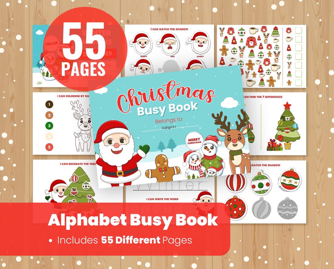 Christmas Busy Book for Toddler Printable Homeschool Resources ...