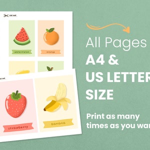 Fruits and Vegetables Flash Cards - Learning Flash Cards - Montessori ...