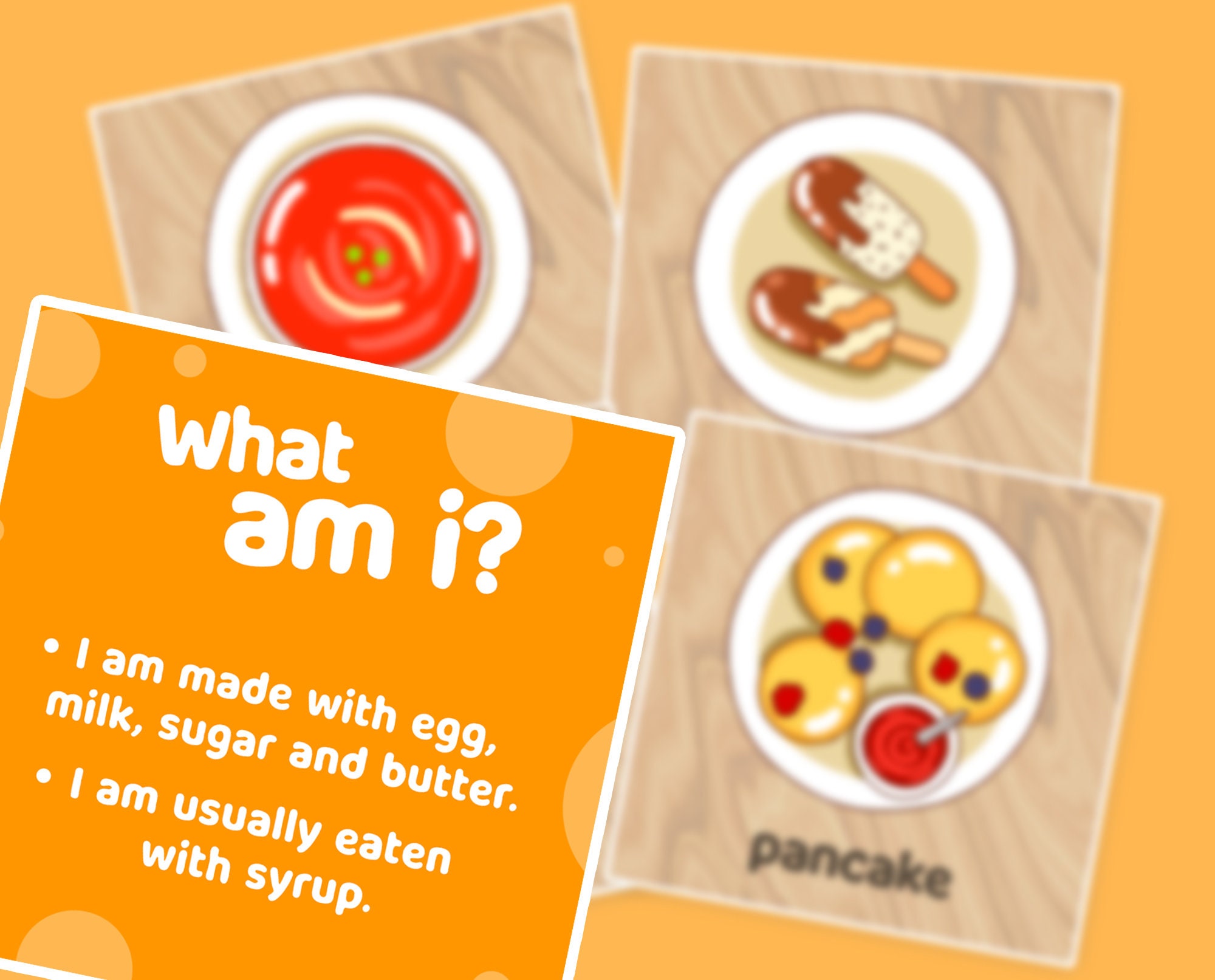 Learn and Play - Printable Food Flash Cards - Preschool Kids Activity ...