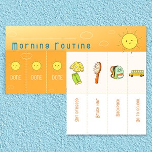 Printable Kids Daily Chore Chart - Homeschool Montessori - Colorful and ...