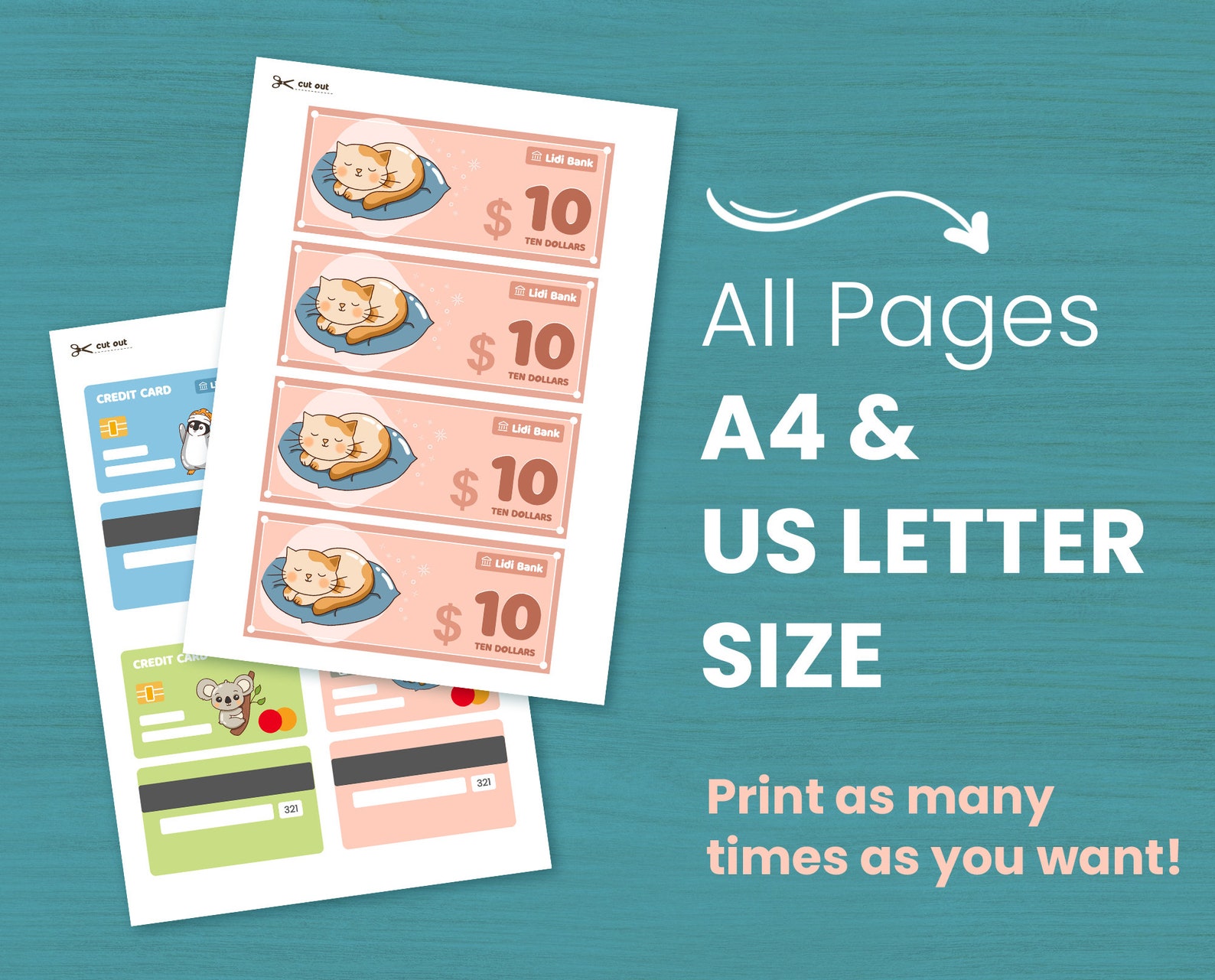 Printable Play Money for Kids - Pretend Play Money - Dramatic Play ...