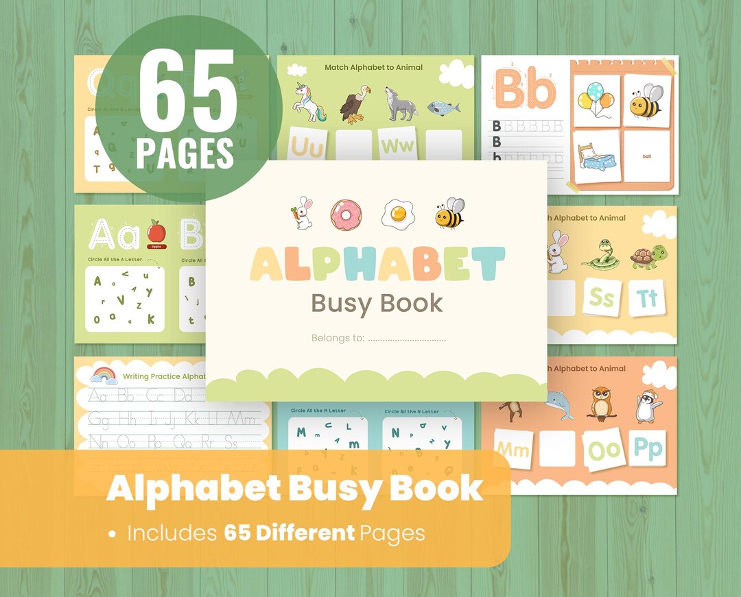 Alphabet Busy Book - Educational ABC Busy Book for Toddler - Letter ...