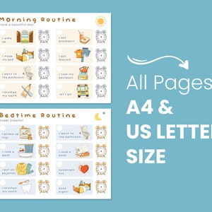 Daily Chore Chart - Kids Daily Routine Chart - Colorful and Printable ...