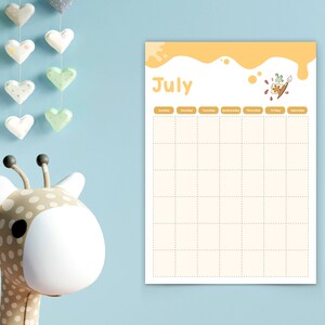 Printable Calendar for Kids - Perpetual Calendar - Homeschool Preschool ...