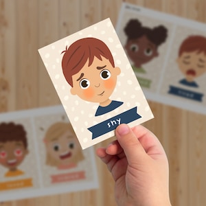 Emotions Flashcards Set - Printable Feeling Chart - Montessori ...