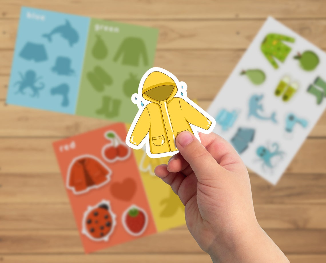 Color Sorting Matching Game Toddler Busy Book Page Quiet Book Page ...