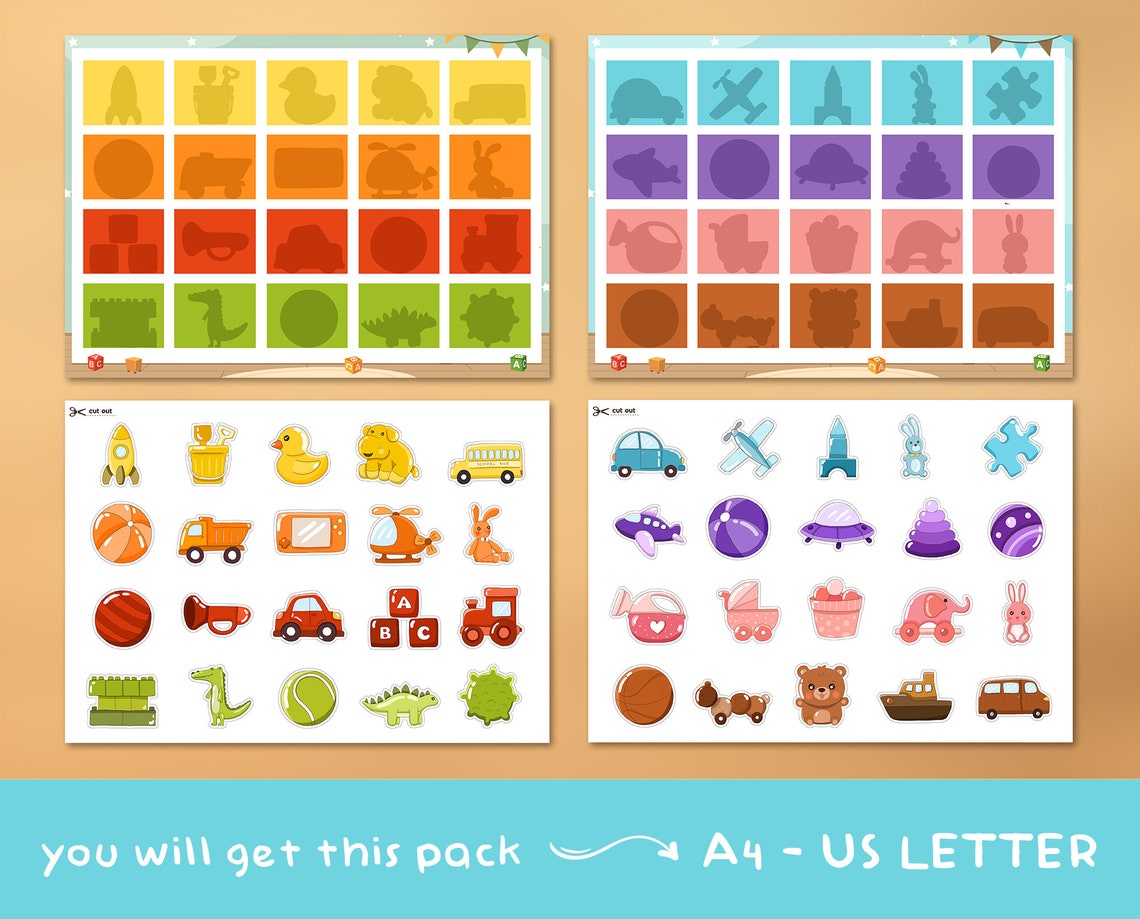 Color Sorting Activity - Color Matching Worksheets - Homeschool Color ...