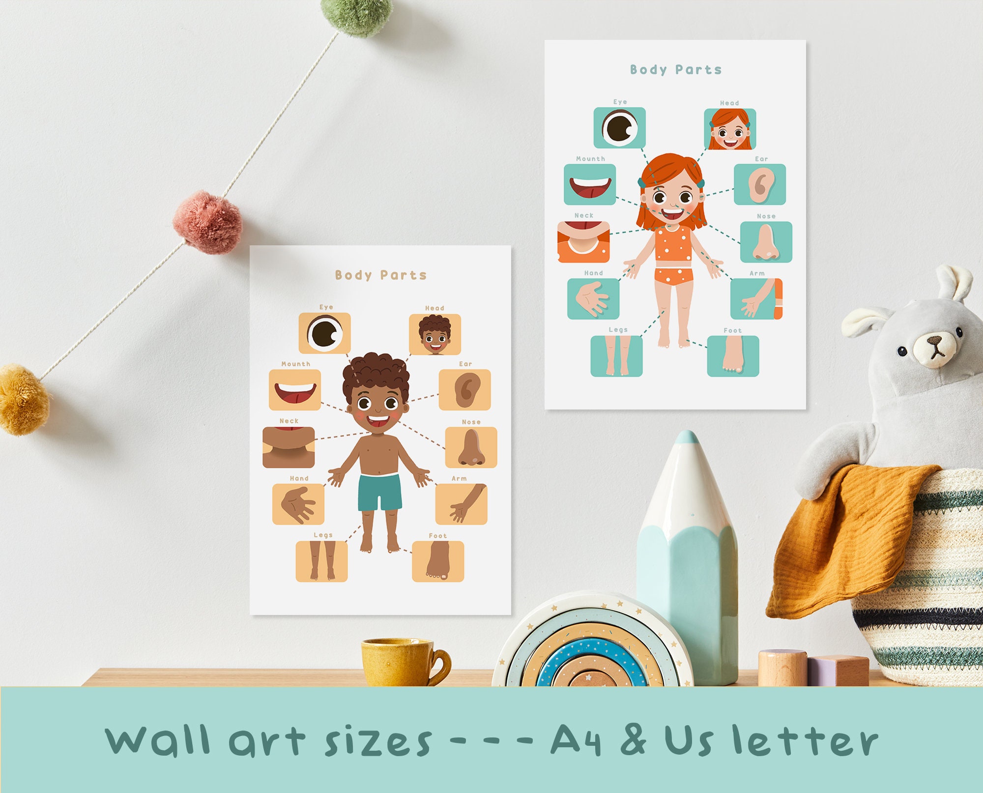 Body Parts Busy Book Learning Activity Bundle - Human Anatomy - Toddler ...