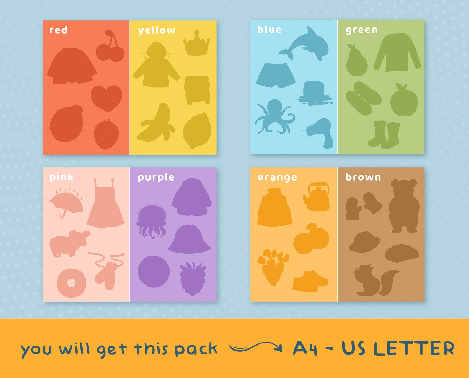 Color Sorting Matching Game Toddler Busy Book Page Quiet Book Page ...