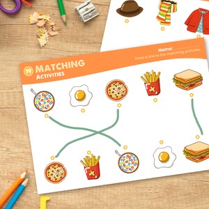 40 Pages Matching Activity Game Bundle - Sorting Matching Game ...