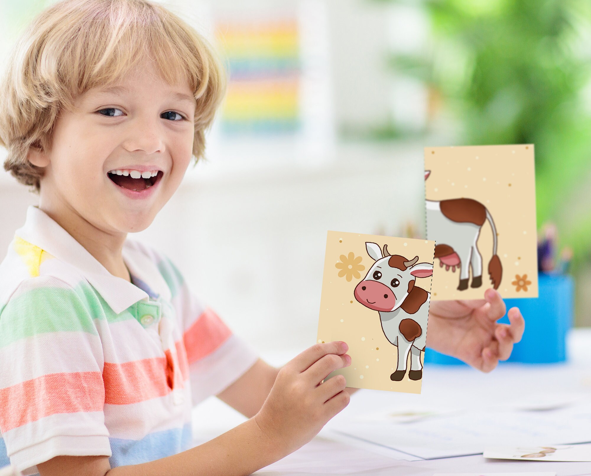 Animals Matching Game - Animals Game - Montessori Materials - Farm ...