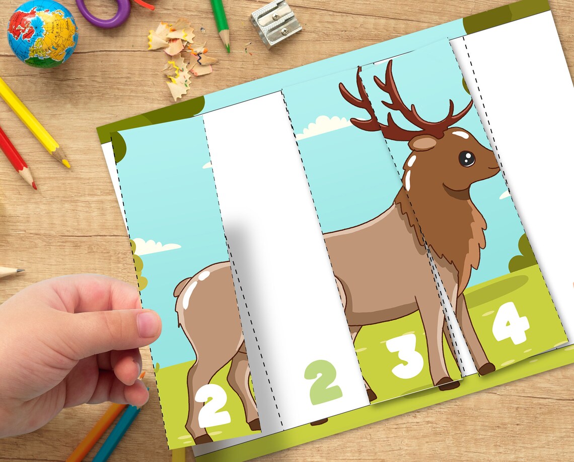 Toddler Busy Book Animal Theme Printable Learning Binder Kids Activity ...