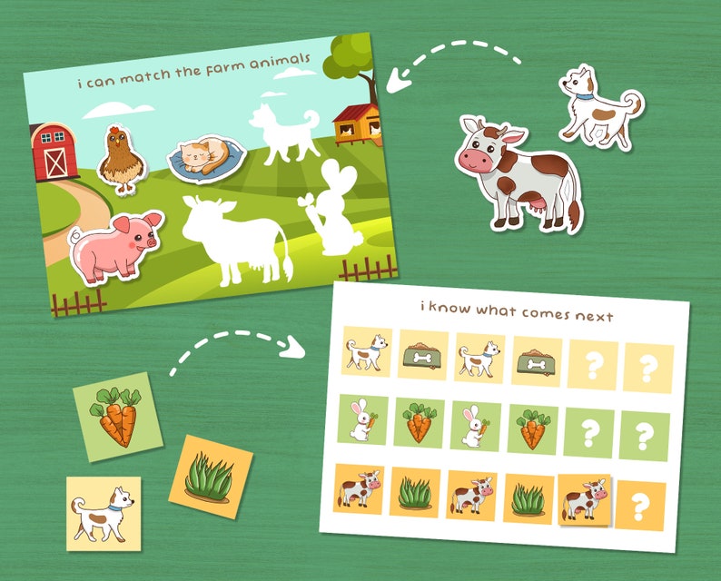 Toddler Busy Book Animal Theme Printable Learning Binder Kids Activity ...