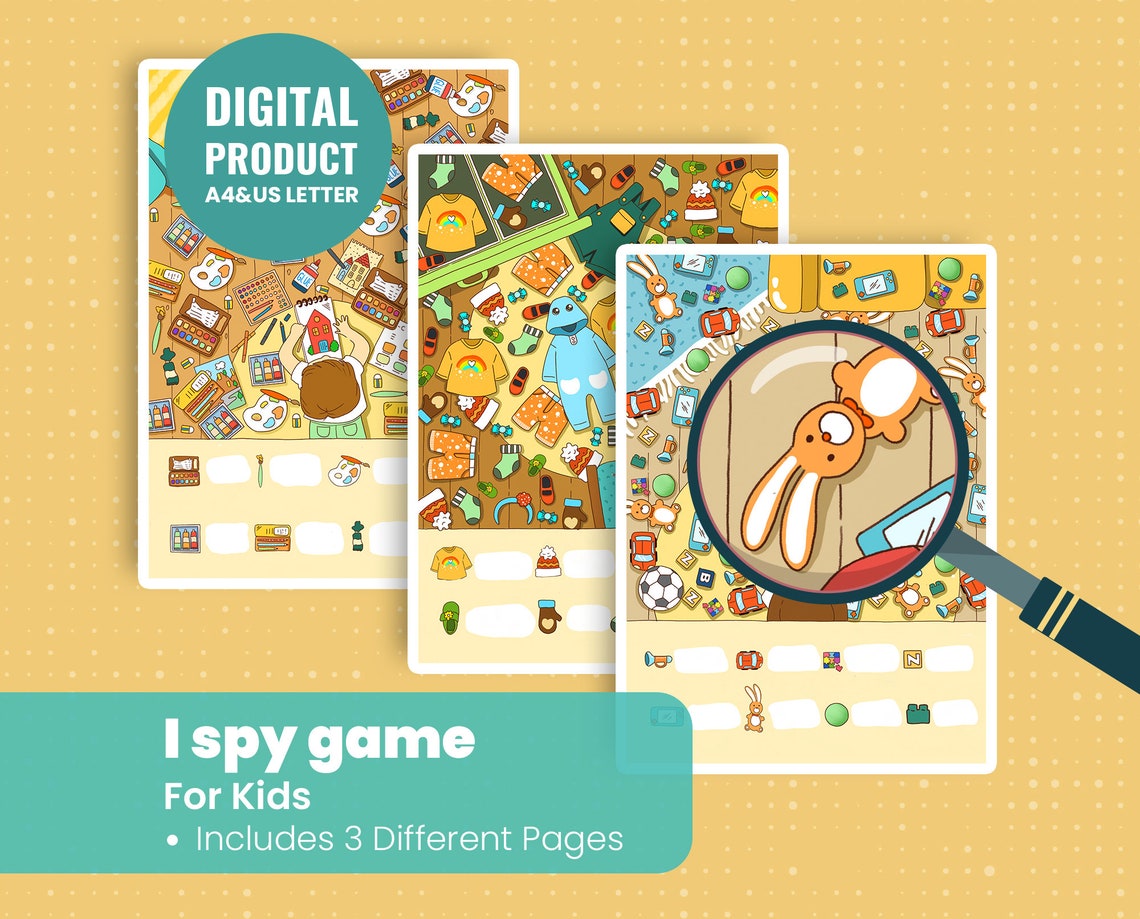 I Spy Games for Toddler I Spy Activities Quiet Book Page Preschool ...