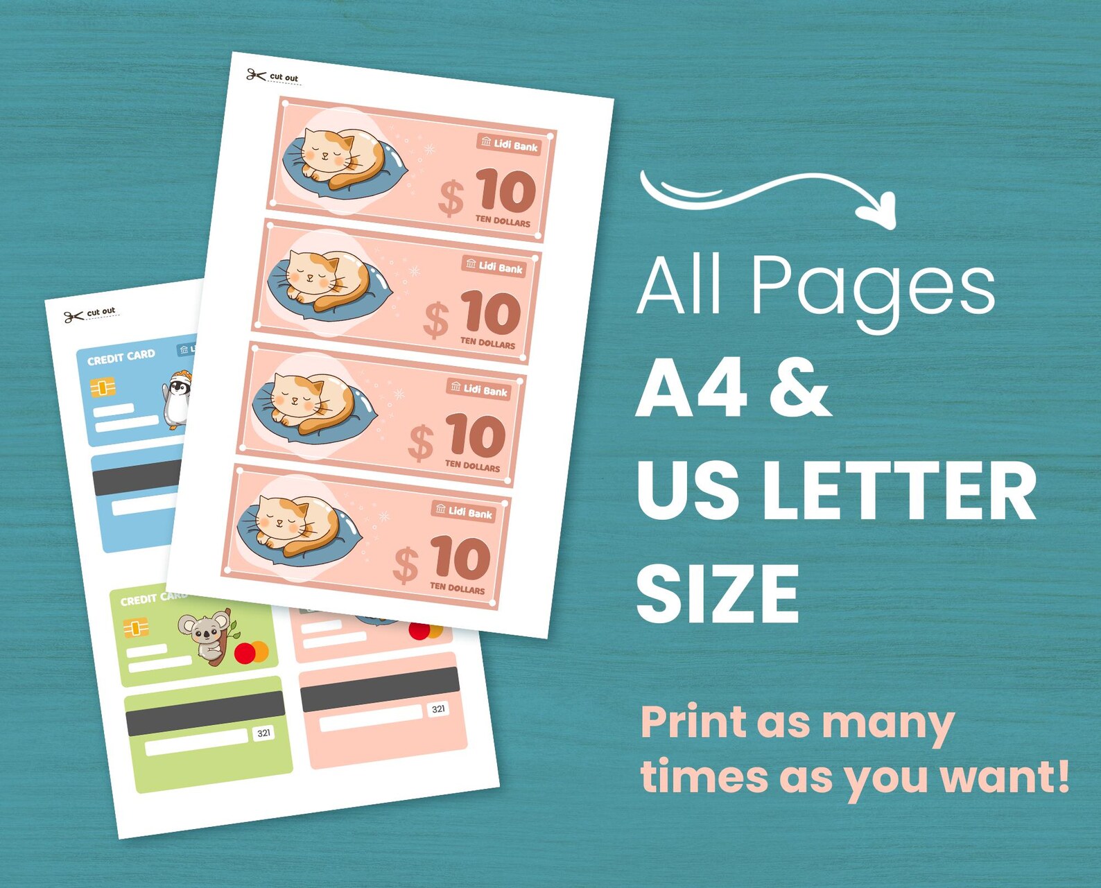 Printable Play Money for Kids - Pretend Play Money - Dramatic Play ...