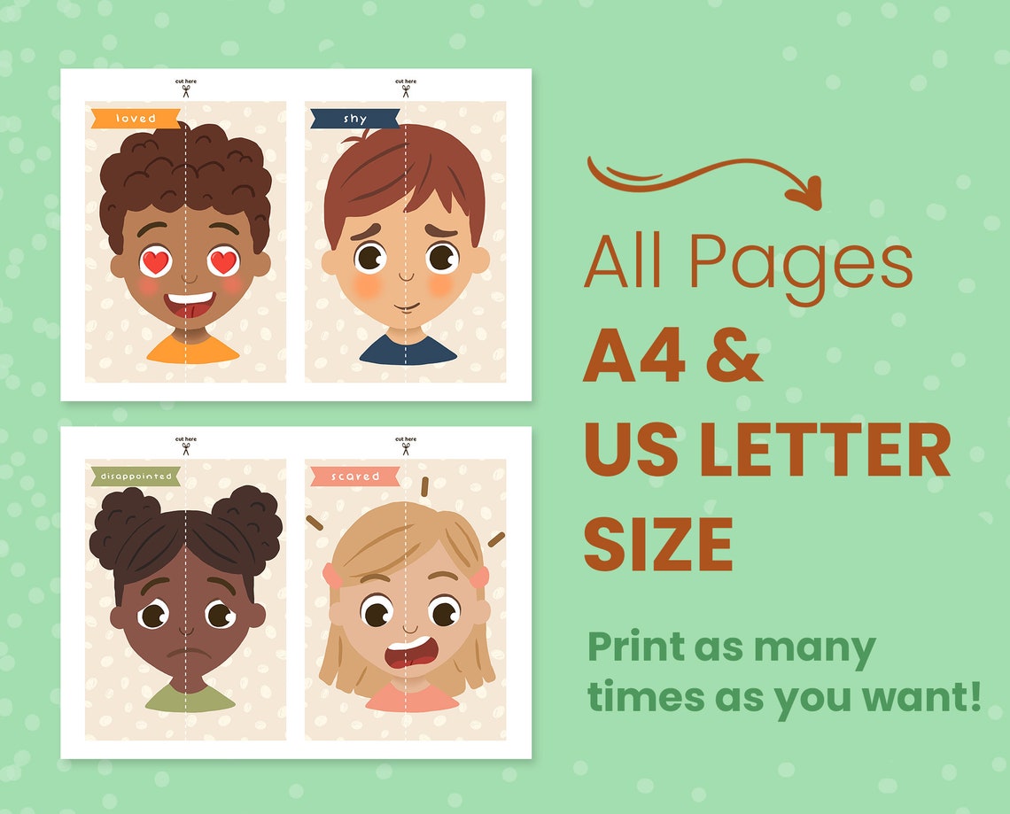 Emotions Puzzle - Feeling Matching Games - Puzzles for Kids - Toddler ...