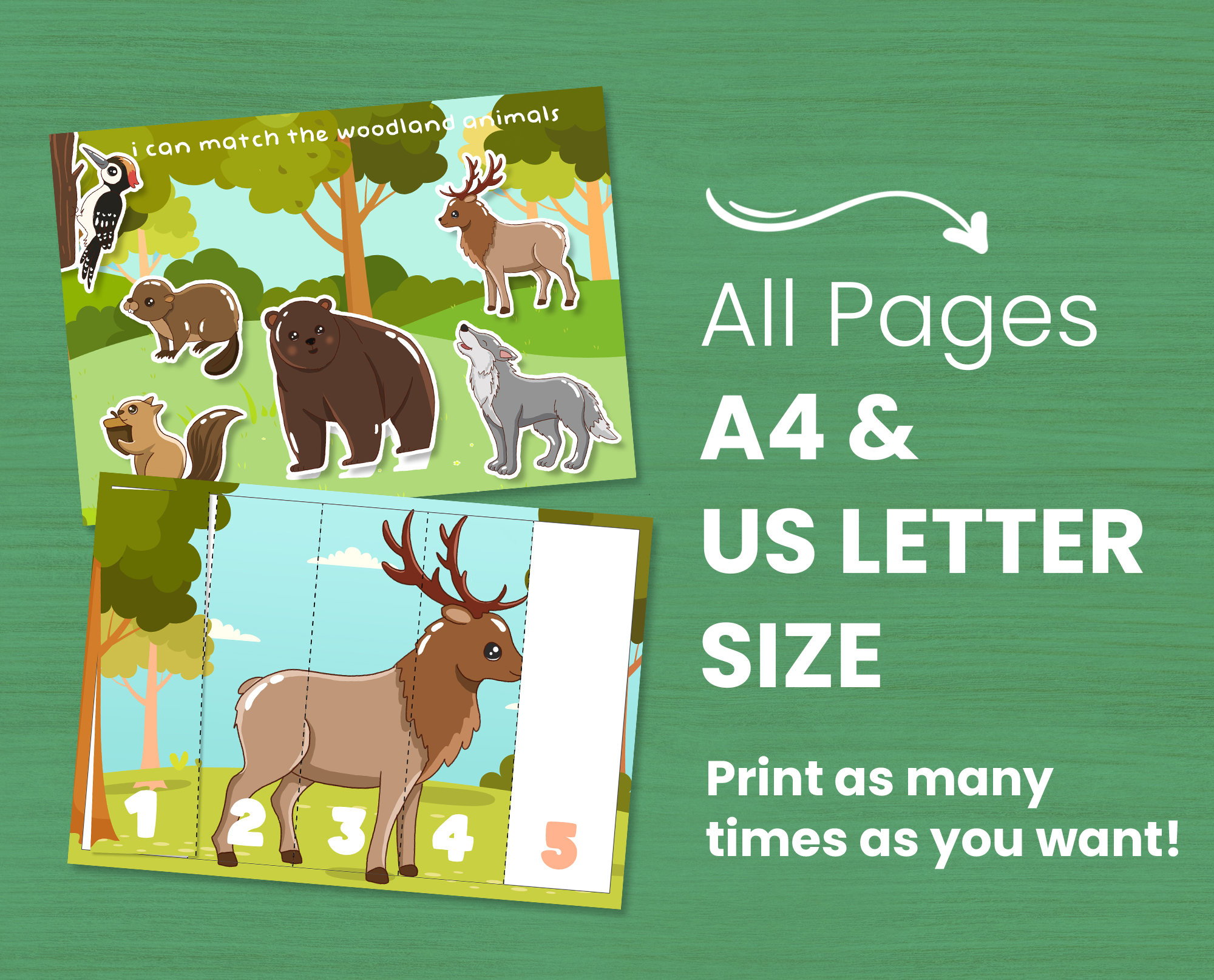 Toddler Busy Book Animal Theme Printable Learning Binder Kids Activity ...