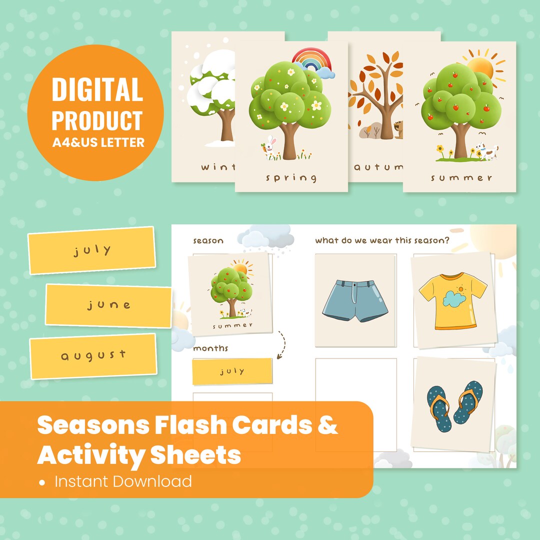 Seasons Busy Binder - Quiet Book Toddler - Printable Homeschool ...