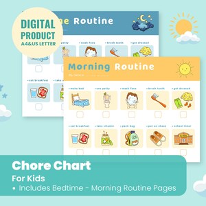 Printable Kids Daily Chore Chart - Homeschool Montessori - Colorful and ...