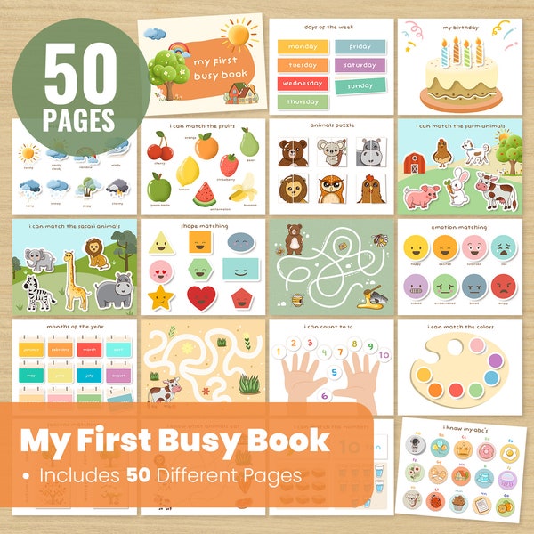 Toddler Busy Book - Etsy