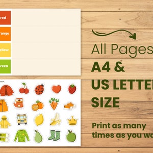 Color Sorting Activities - Color Matching Games - Toddler Busy Book ...