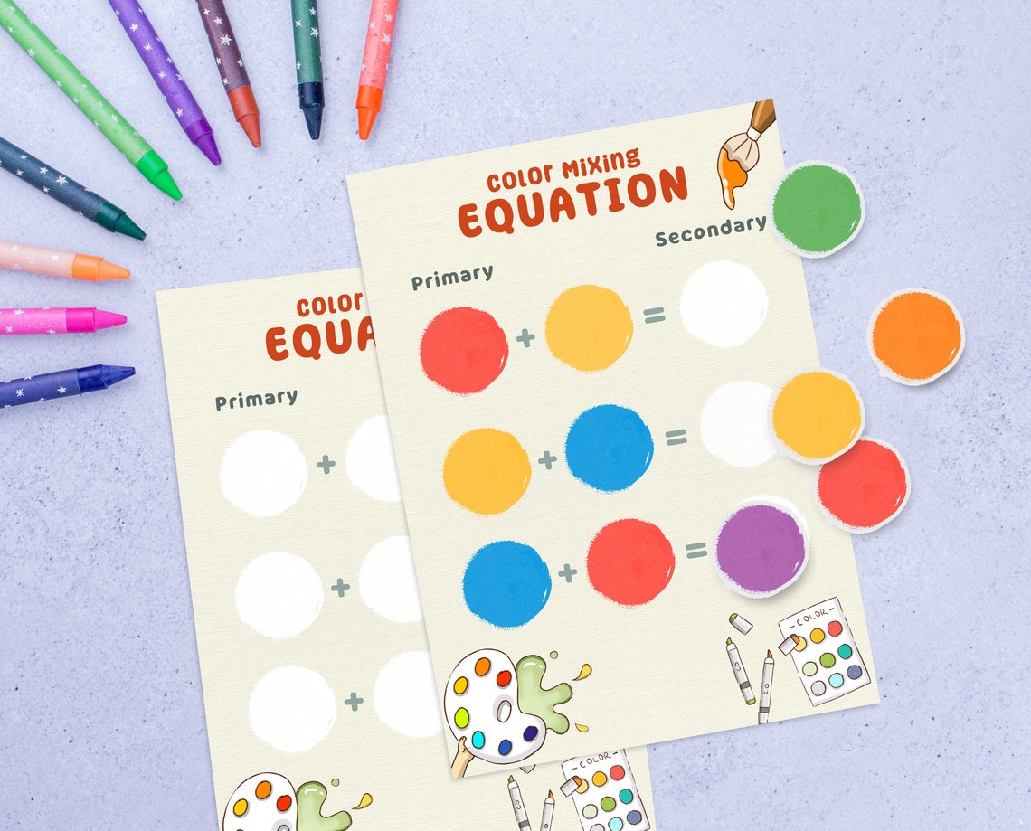 Educational Color Mixing Chart - Printable Preschool Worksheet ...