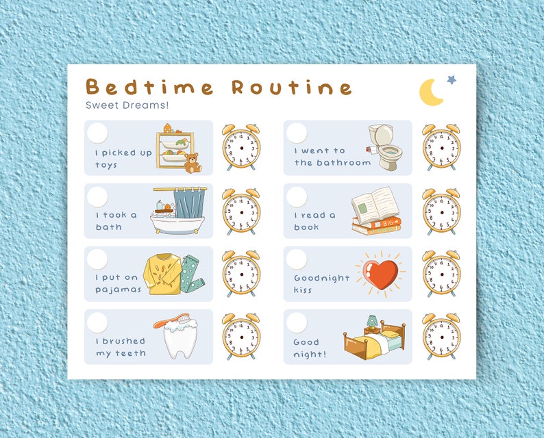 Daily Chore Chart - Kids Daily Routine Chart - Colorful and Printable ...