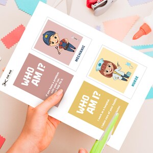 Printable Who Am I Professions Game - Montessori Printable - Kids Card ...