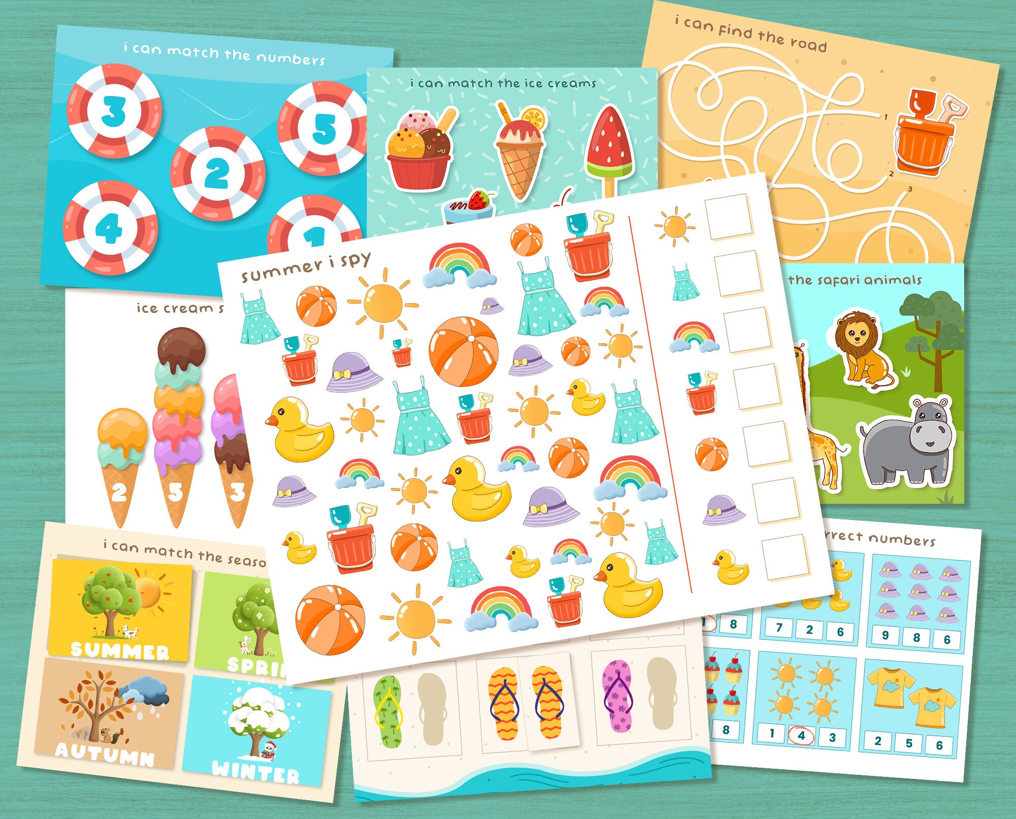 Summer Busy Book Printable Preschool Activity Book Toddler Learning ...